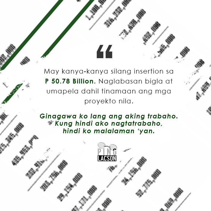 Sa mga tinamaan, pasensya na. Trabaho lang. - PING LACSON