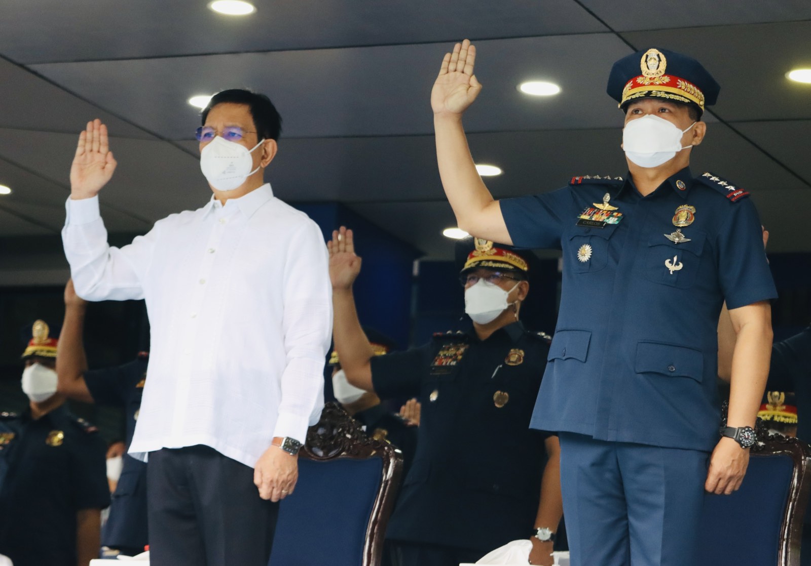 Lacson at PNP Flag-Raising Ceremony - PING LACSON