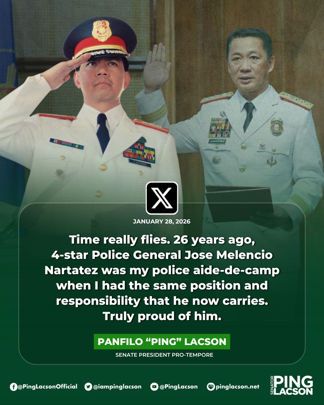Lacson Congratulates Former Aide, Now PNP Chief Nartatez on ‘Overdue ...