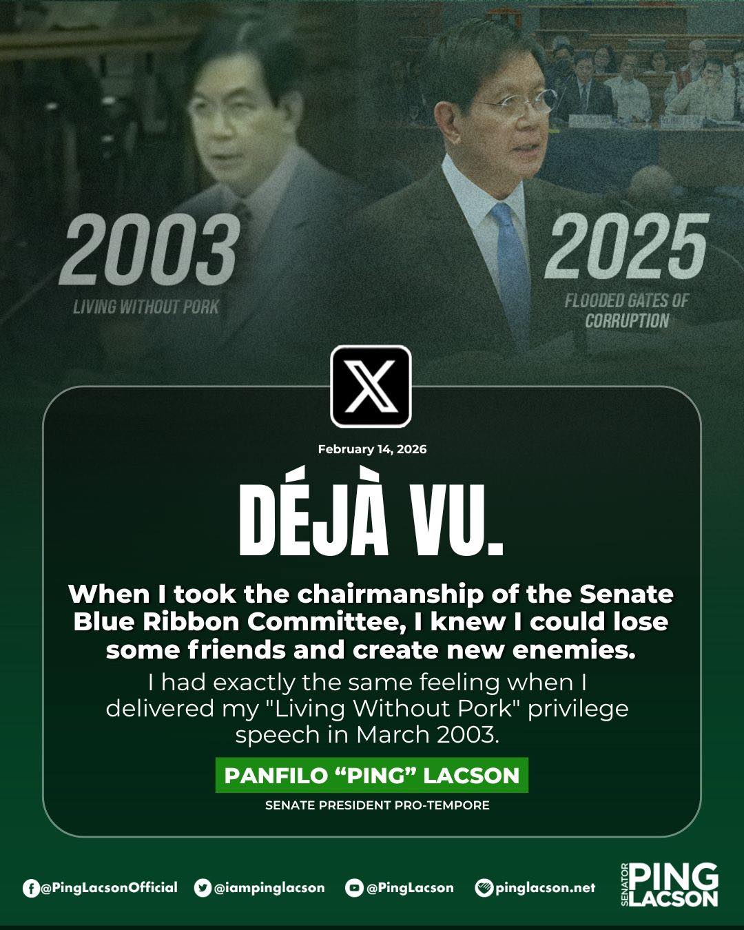 Lacson Feels Cost of Fighting Corruption – Again - PING LACSON